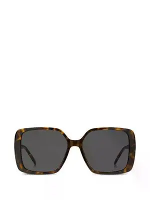 BOSS Double B Monogram Square Frame Sunglasses - Brown