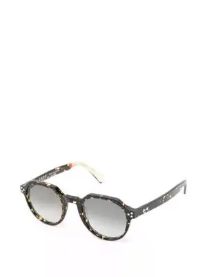 SNOB Tortoiseshell-effect Geometric-frame Sunglasses