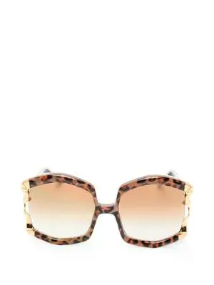 Anna-Karin Karlsson La Vie En Rose Geometric Frame Sunglasses - Brown
