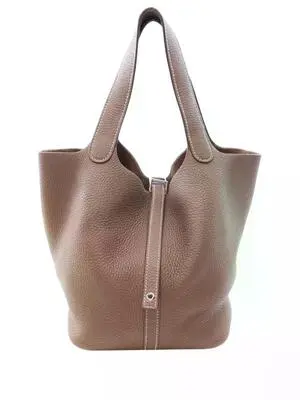 Hermès Clemence Picotin Lock 22 Handbag - Brown