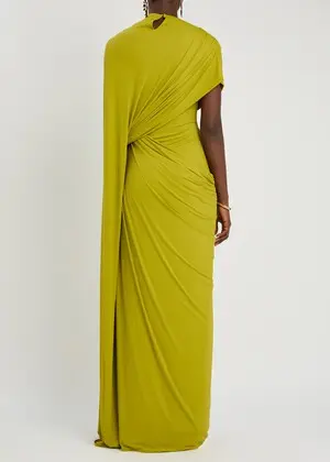 DEME Daphne Draped Stretch-jersey Gown