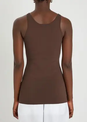 TOTEME Compact Knit Tank Top - Brown