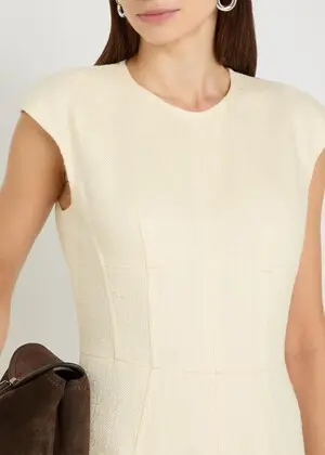 Gabriela Hearst Crowther Silk And Wool-blend Midi Dress - Ivory