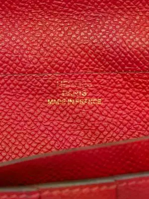 Hermès 2012 Epsom Bearn Wallet Long Wallets - Red