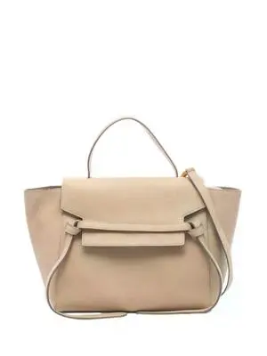 Celine Mini Grained Calfskin Belt Bag Satchel - Neutrals