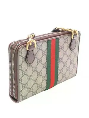 Gucci Ophidia Gg Supreme Web Wallet On Chain Crossbody Bag