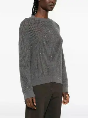 Peserico Open-knit Sweater With Sequin Embellishments