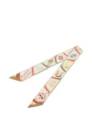 Hermès 2000-2026 Funny Ice Cream Silk Twilly Scarf Scarves - Neutrals