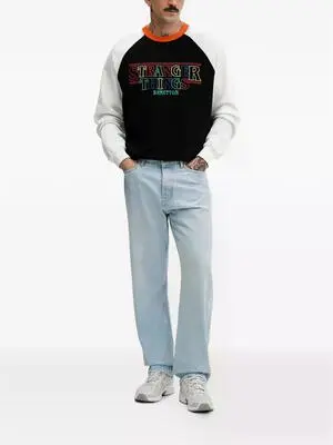 BENETTON Stranger Things Embroidered Raglan Sleeve Sweatshirt