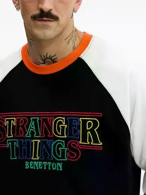 BENETTON Stranger Things Embroidered Raglan Sleeve Sweatshirt