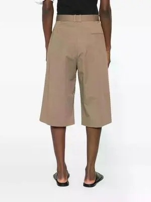 THE ROW Concealed Front Fastening Belted Shorts