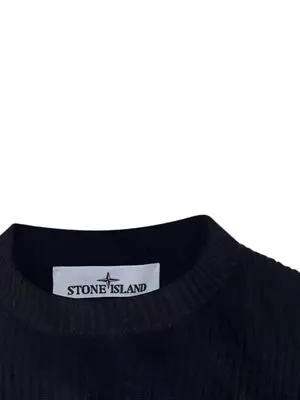 Stone Island Ribbed Knit Logo Patch Sweater