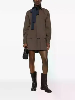 Sacai Long-sleeve Layered Shirt Dress