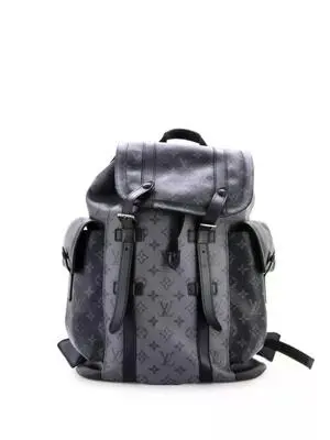 LOUIS VUITTON Christopher Reverse Monogram Eclipse Canvas Mm Backpack - Black