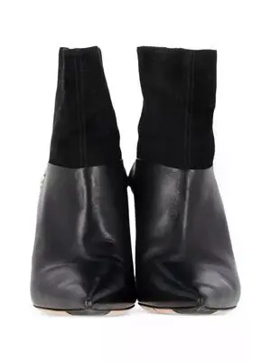 JIMMY CHOO Beyla Suede-trimmed Ankle Boots