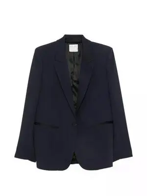 FORTE_FORTE Single-breasted Blazer With Notch Lapel - Blue