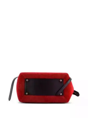 Celine Belt Bag Felt And Leather Mini Satchel - Red