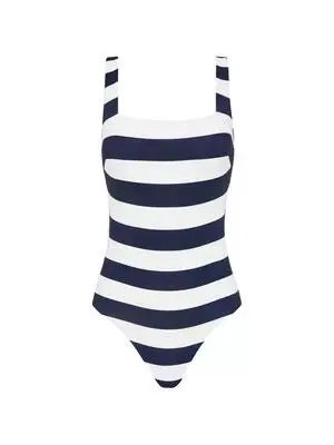 Bondi Born Margot Striped One-piece Swimsuit - Blue