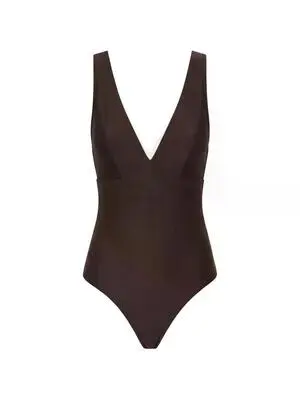 Bondi Born Lecco V-neck Swimsuit - Brown
