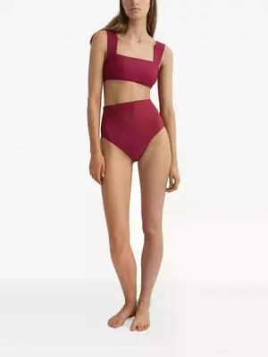 Bondi Born Elle Square-neck Bikini Top - Red