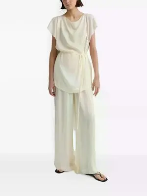 Bondi Born Ardea Luxe Hammered Satin Wide Leg Trousers