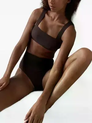 Bondi Born Faith High-waist Bikini Bottoms - Brown