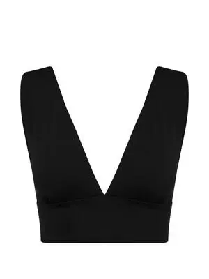 Bondi Born Vicki V-neck Bikini Top - Black