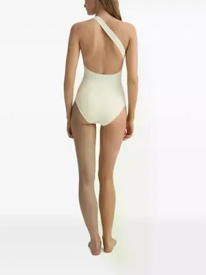 Bondi Born Colette One-shoulder Swimsuit - Neutrals