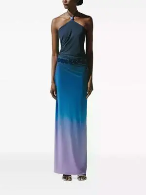 BAOBAB Blake Resin-embellished Ruched Maxi Dress - Blue
