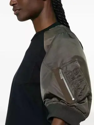 Sacai Panelled Raglan-sleeve T-shirt