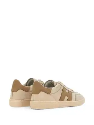 Hogan Paneled Suede Sneakers - Neutrals