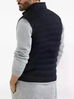 Brunello Cucinelli Lightweight Cashmere Flannel Down Vest