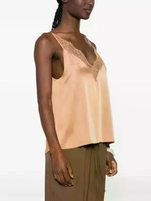 FORTE_FORTE Lace Trim Camisole Top