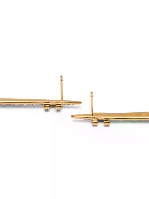 Elisabetta Franchi Crystal Embellished Drop Earrings