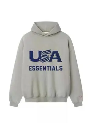 Fear Of God Logo-print Hoodie - Grey