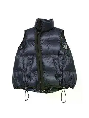 Sacai Quilted Zip-up Gilet - Blue