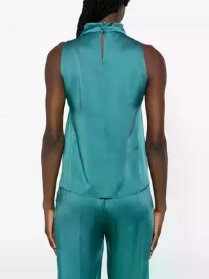 FORTE_FORTE High-neck Sleeveless Top - Blue