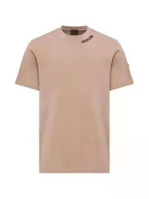 Moncler Logo-print Short-sleeve T-shirt - Neutrals