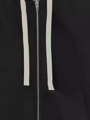 JIL SANDER Zip-up Drawstring Hoodie - Black