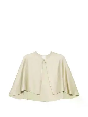 FORTE_FORTE Satin Finish Cape Top - Green