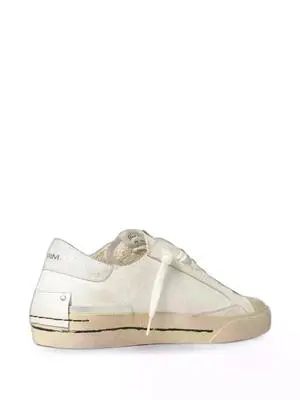 CRIME LONDON Recut Canvas Leather Sneakers