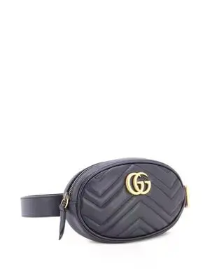Gucci Gg Marmont Matelasse Leather Belt Bag