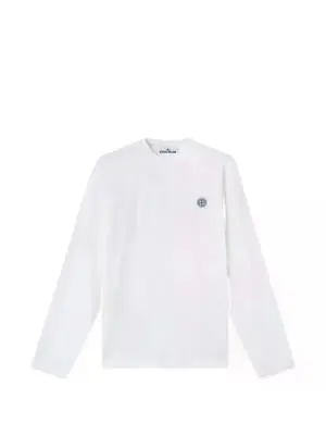 Stone Island Logo-patch Long-sleeve T-shirt - White