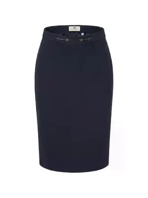 Elisabetta Franchi High-waist Midi Pencil Skirt With Chain Detail