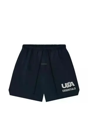 Fear Of God Logo Print Shorts - Blue