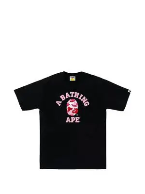 A BATHING APE Abc Camo College T-shirt - Black