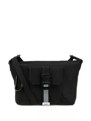 A.p.c. Logo Patch Shoulder Bag - Black