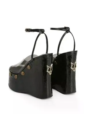 NAKED WOLFE Tiger-lilly Wedge Pumps