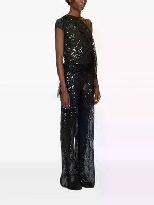 Rick Owens Asymmetric Sequin Embellished Top