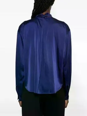 FORTE_FORTE Satin Finish Shirt With Front Button Fastening